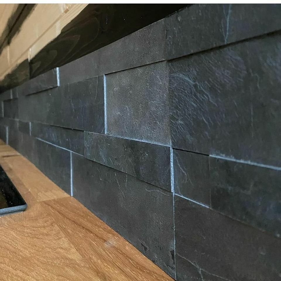IZODEKOR Natural Black Stone Wall Panels